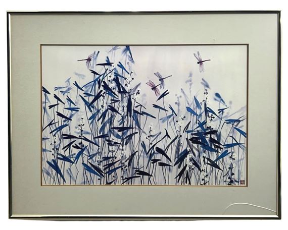 Hsing-hua Chang | Signed Hsing-hua Chang “Dragonflies Print | MutualArt