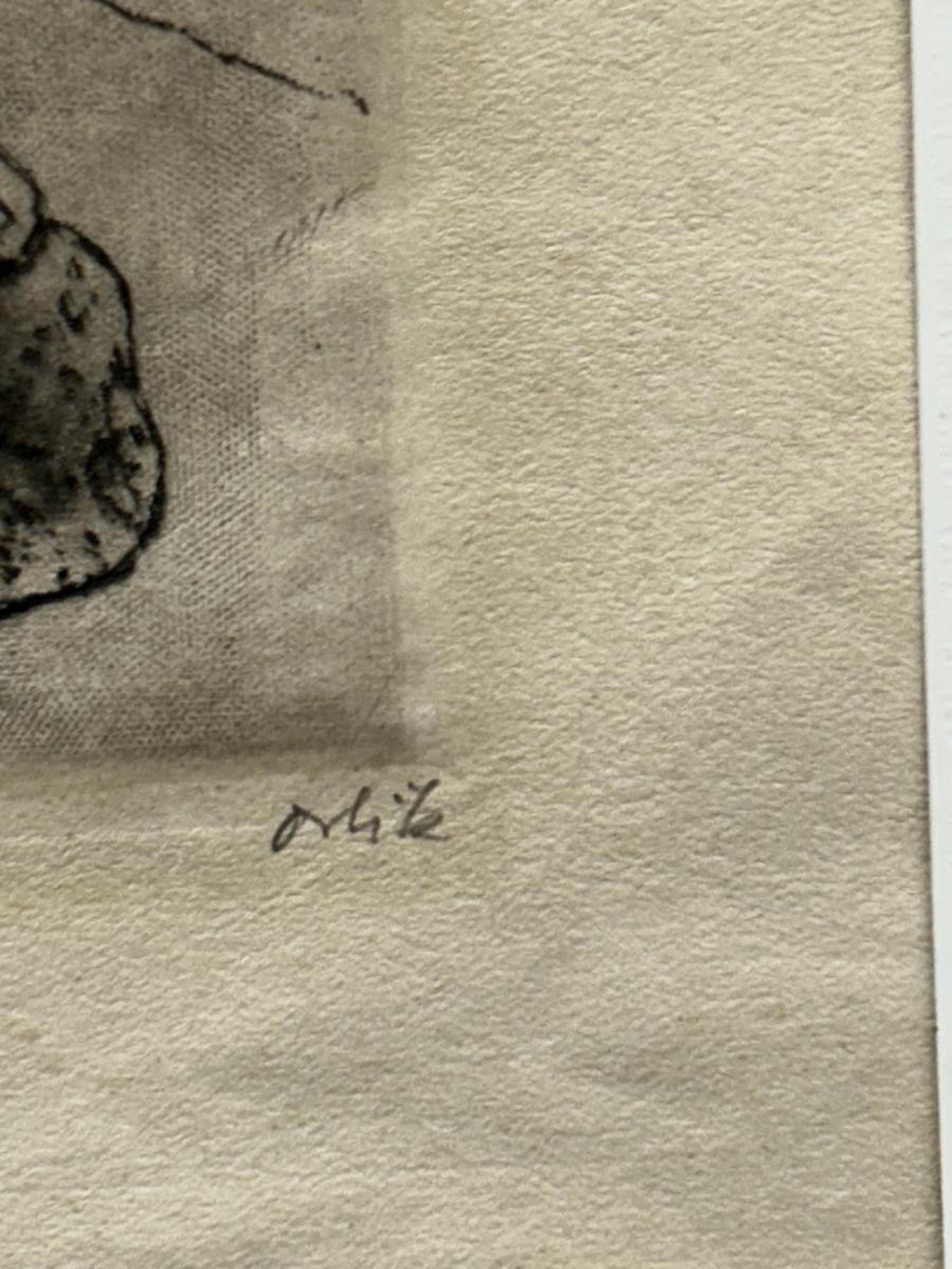 Emil Orlik | Signed Emil Orlik Sitting Woman Etching | MutualArt