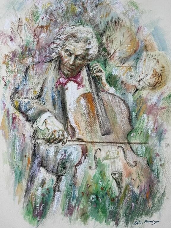 Efim Frumin | EFIM FRUMIN PASTEL ON PAPER THE MELODY | MutualArt