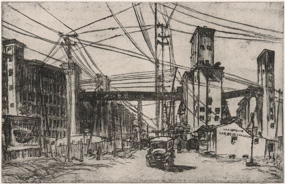 Mary Huntoon | K.C.K. Grain Elevators a.k.a. Factory (1936) | MutualArt