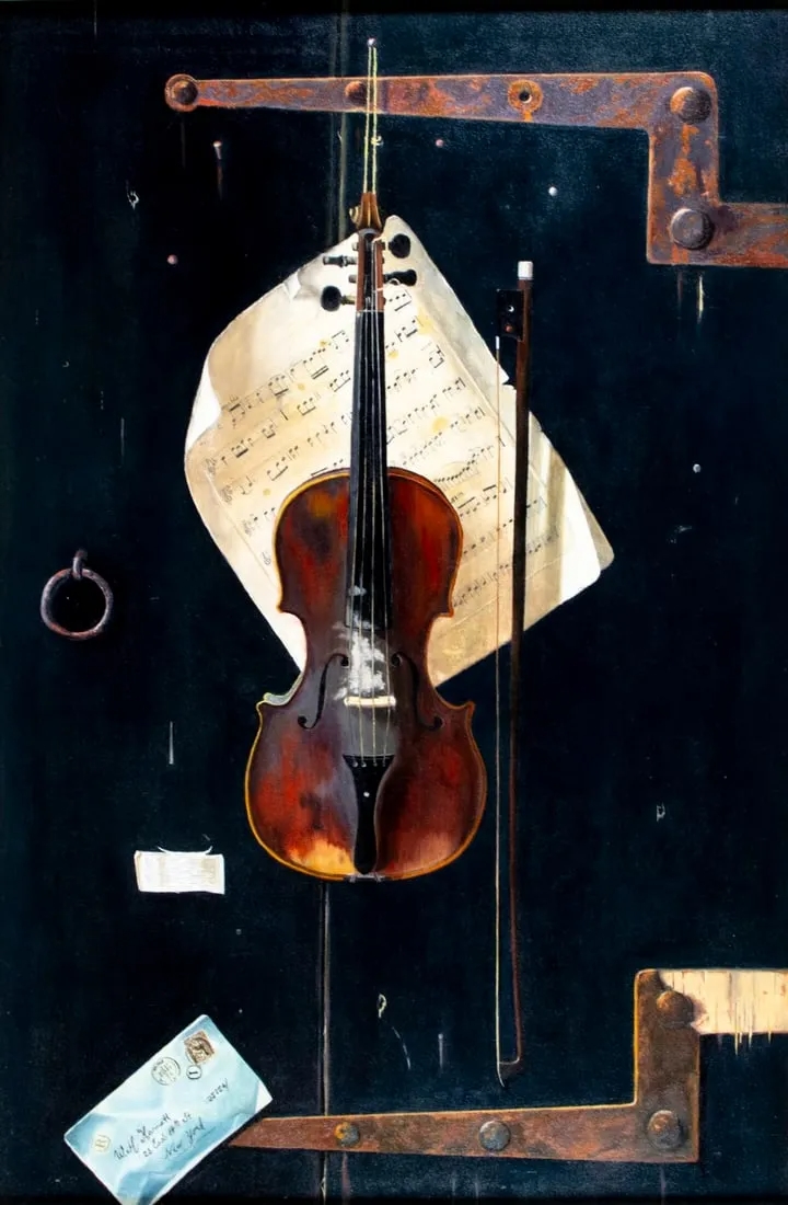 William Michael Harnett | Still Life - The Old Violin (1993) | MutualArt