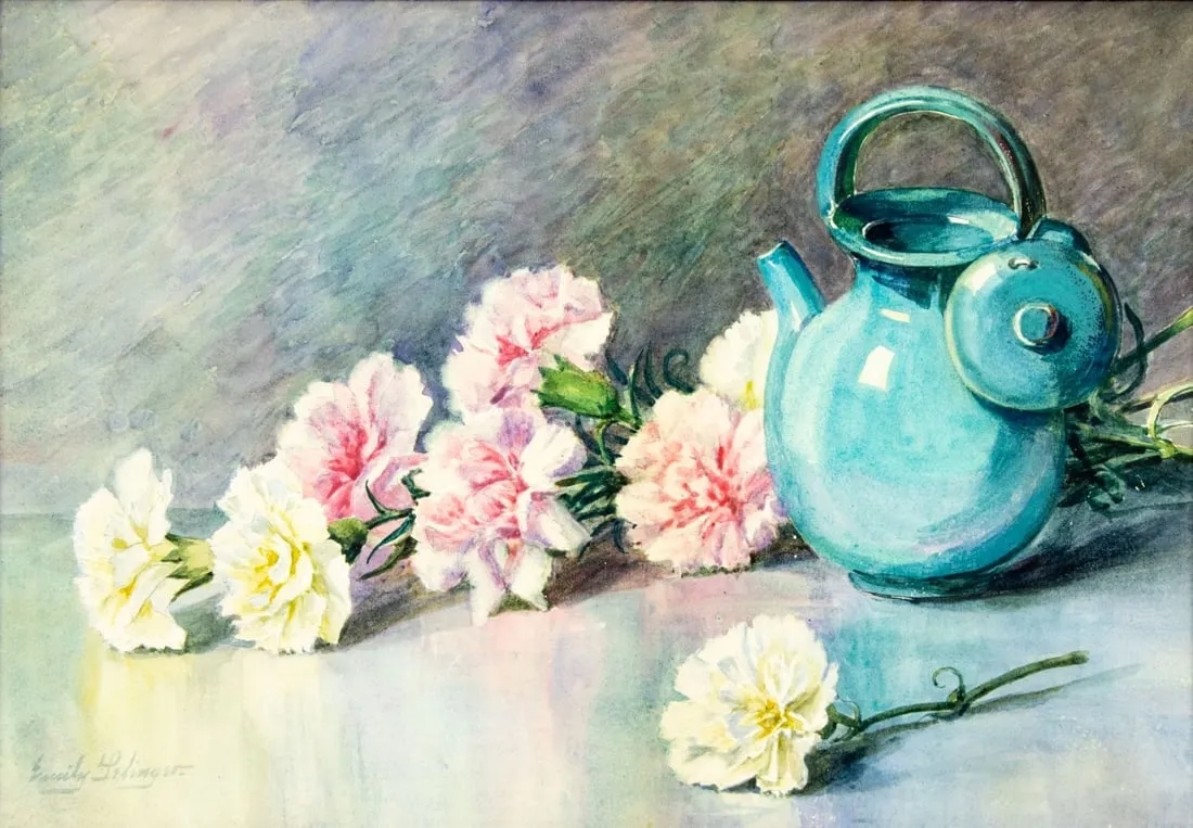 Emily Harris McGary Selinger | Still Life with Flowers and Teapot ...