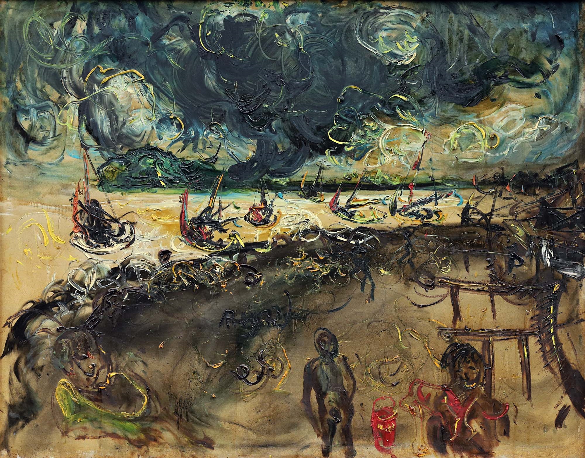 Affandi | Market Under the Banyan Tree (1969) | MutualArt