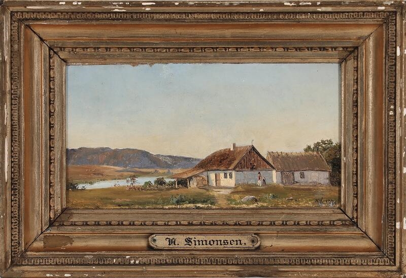 Niels Simonsen | A farmhouse in the sun (1854) | MutualArt
