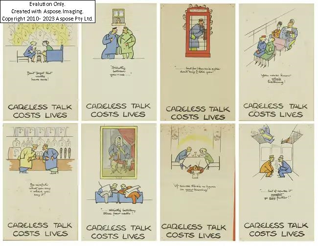 Cyril Kenneth Bird Fougasse | Careless Talk Costs Lives (Circa 1940 ...