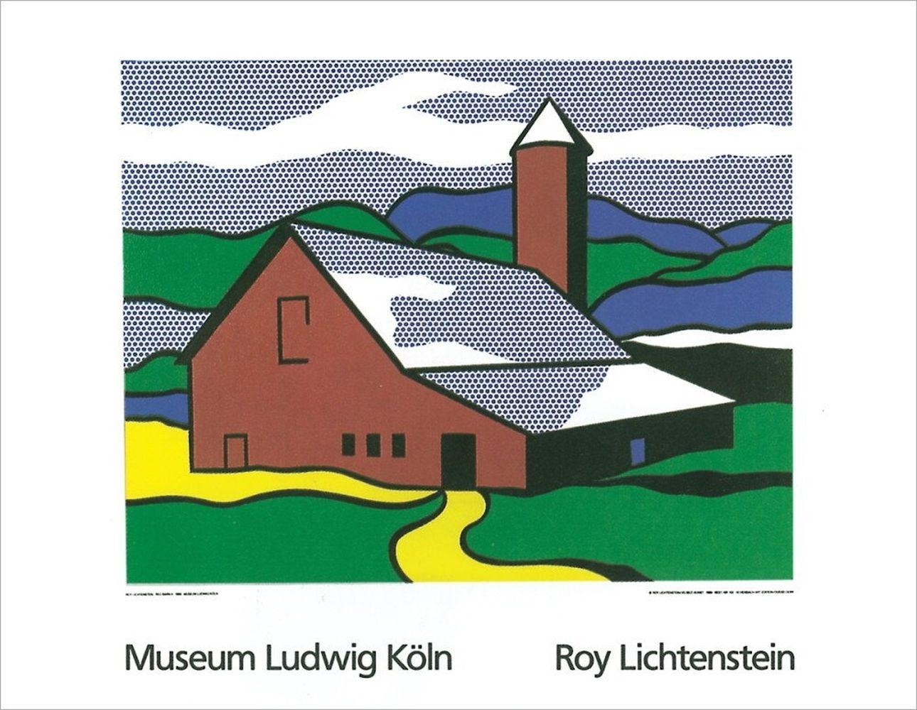 Roy Lichtenstein | Red Barn II 1969 Tableau original rare (1969 ...
