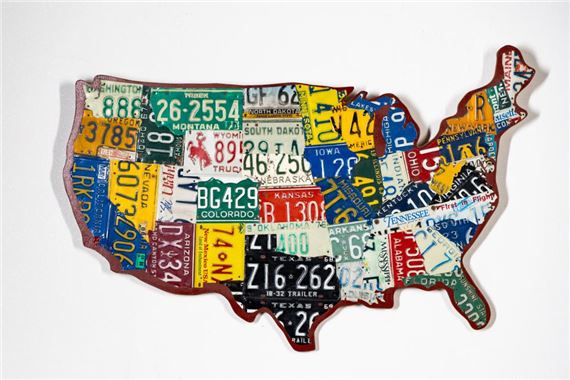 Aaron Foster | Aaron Foster Designs: USA Map #1122 (1122) | MutualArt