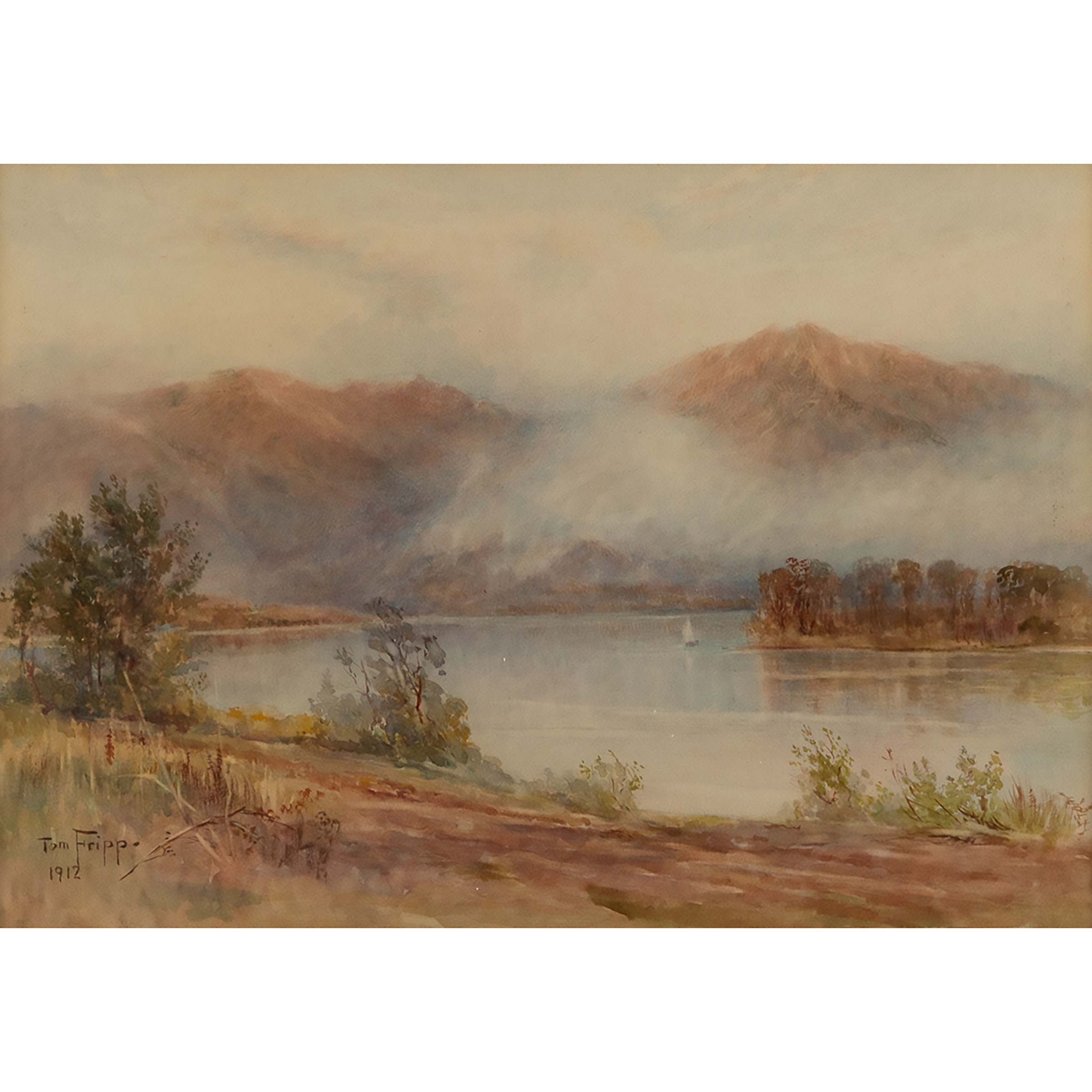 Thomas W. Fripp | BUSH FIRE ON SUMMERS MOUNTAIN, 1912 (1912) | MutualArt