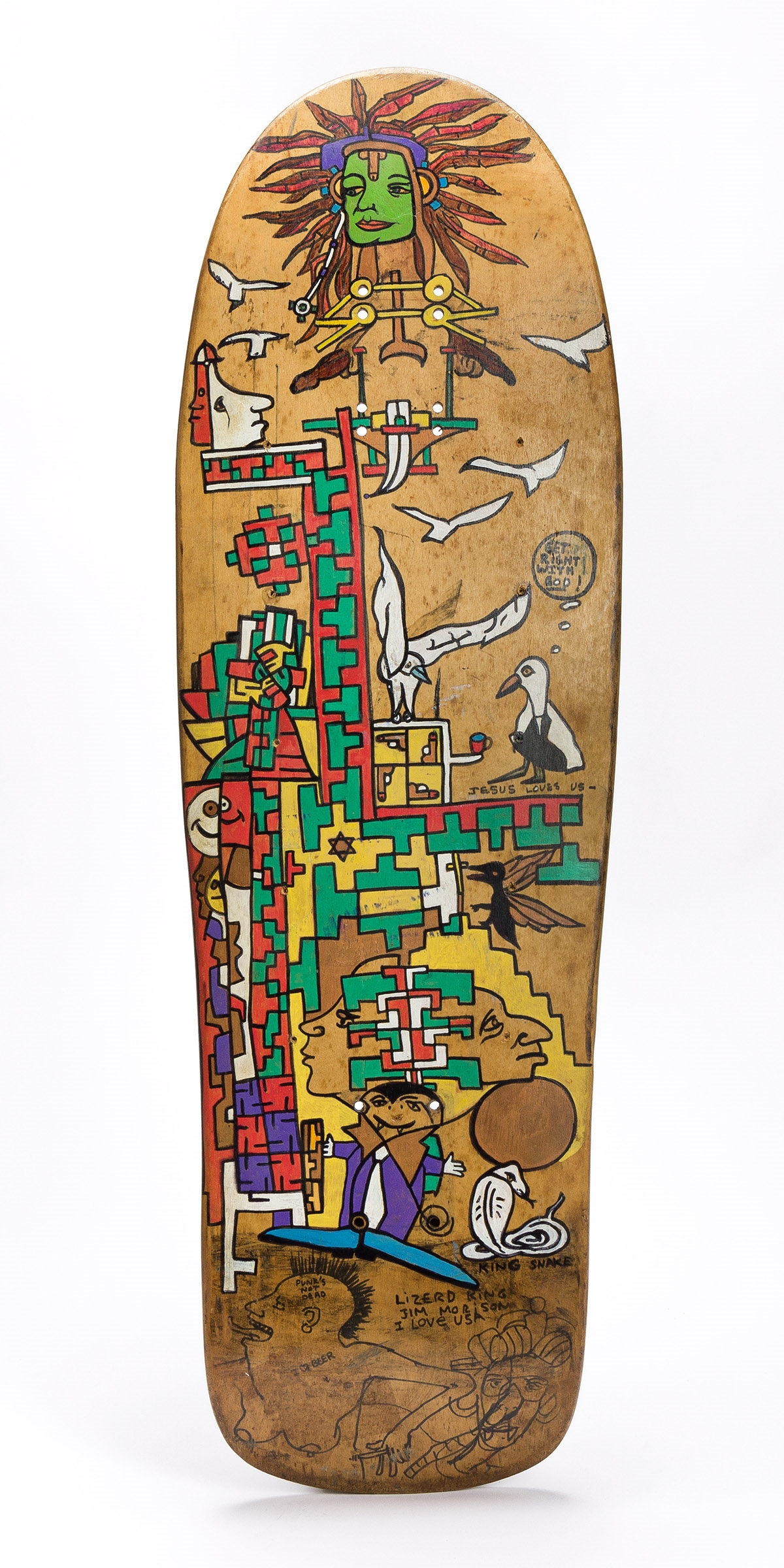 Mark Gonzales | Handpainted Skateboard (1991) | MutualArt