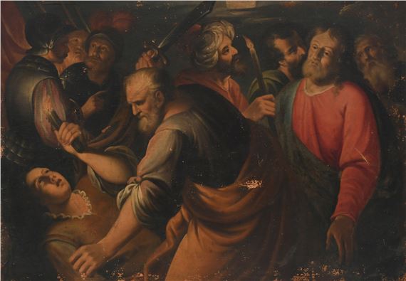 Italian School, 17th Century | The arrest of Jesus with St Peter ...