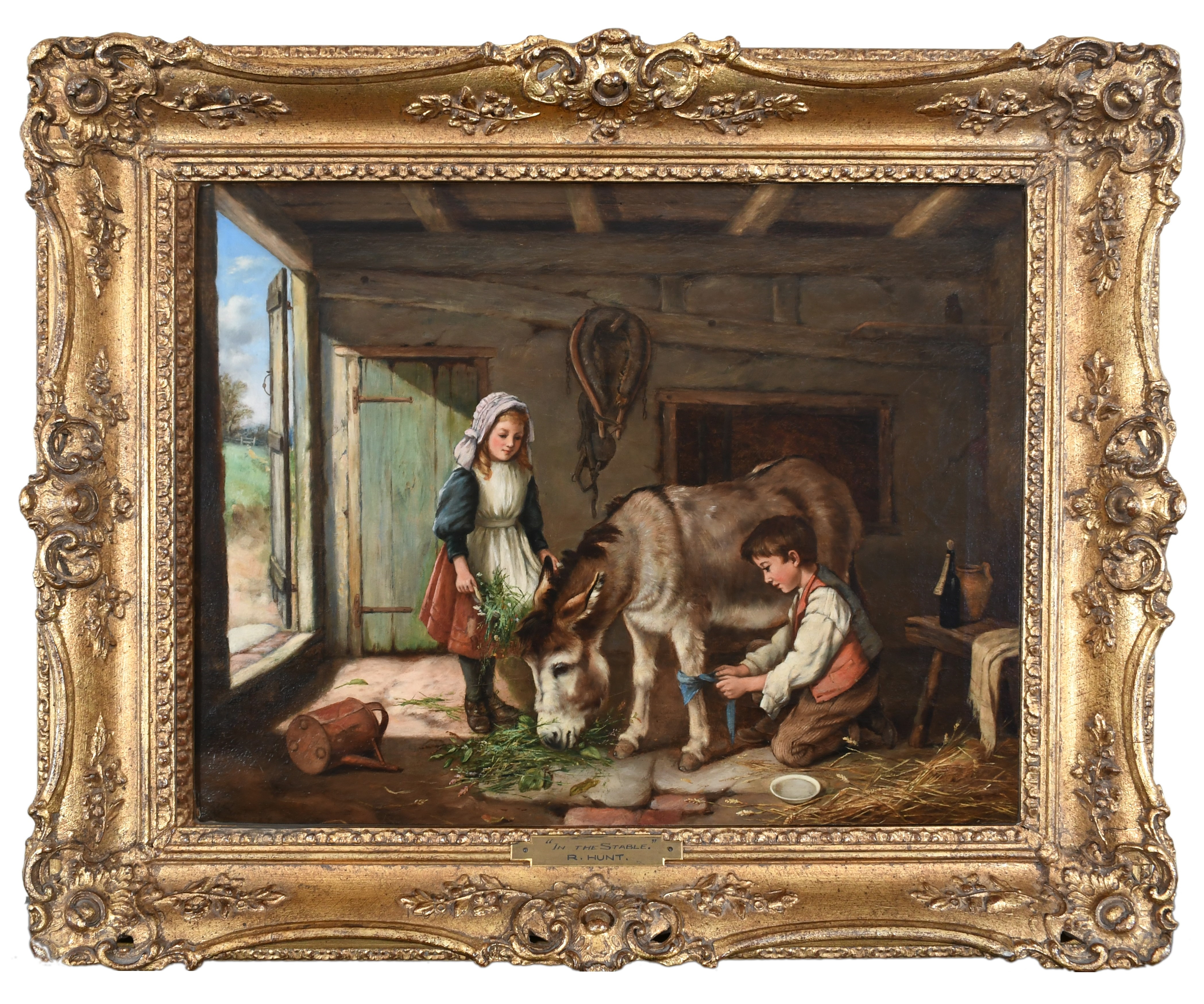 Reuben Hunt | In the Stable (1894) | MutualArt