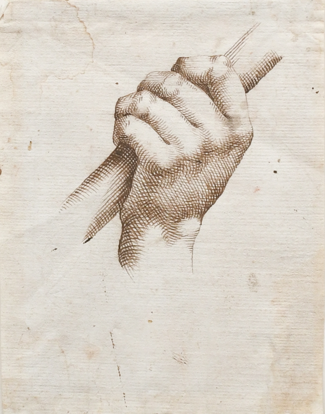 Bartolomeo Passarotti | Study of a hand holding a staff | MutualArt