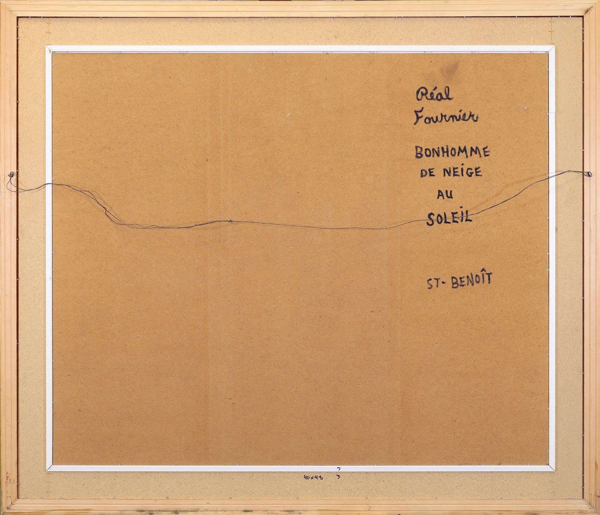 Real Fournier | BONHOMME DE NEIGE AU SOLEIL, ST-BENOIT (2024) | MutualArt