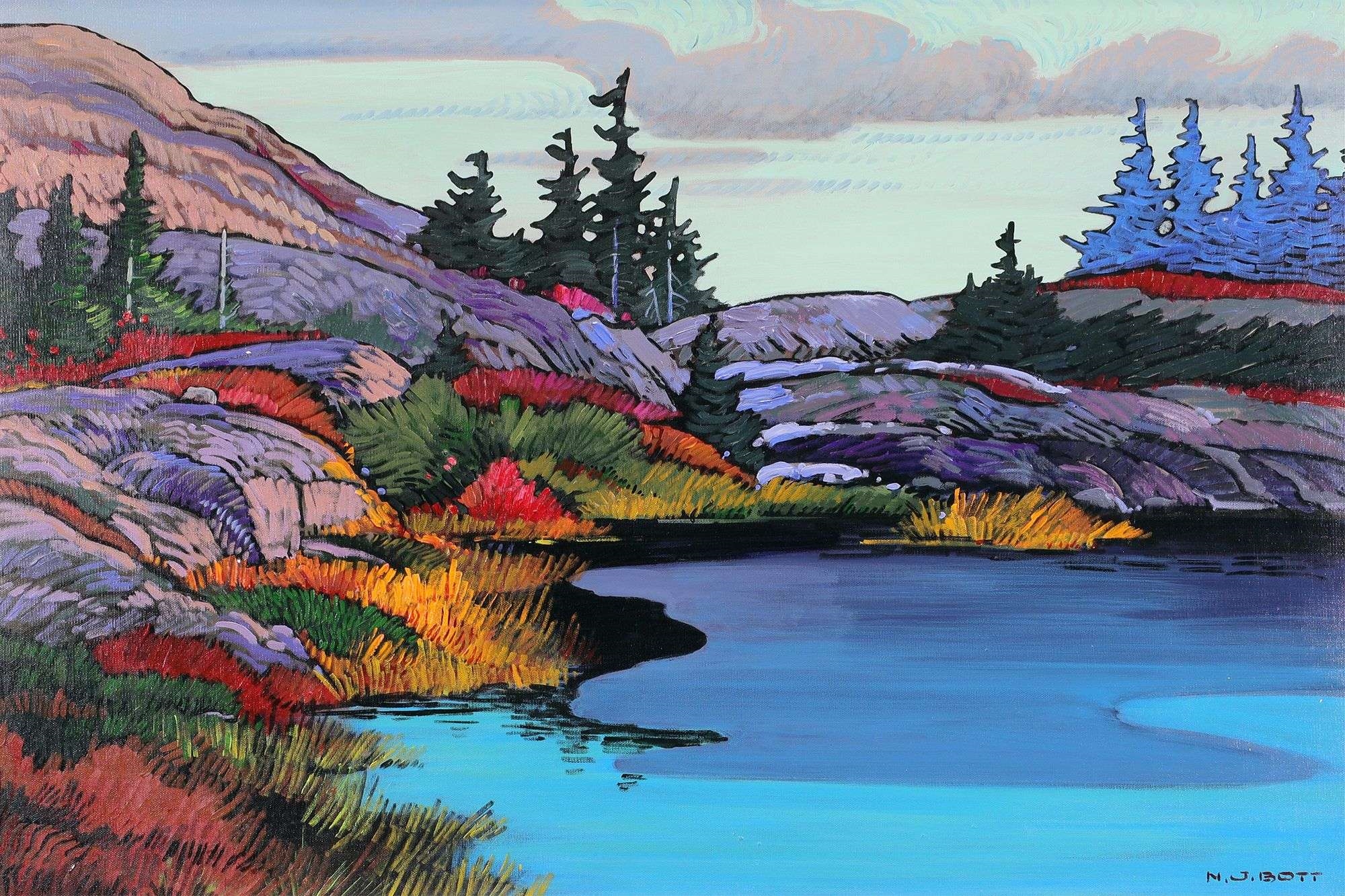 Nicholas Bott | River Bank | MutualArt