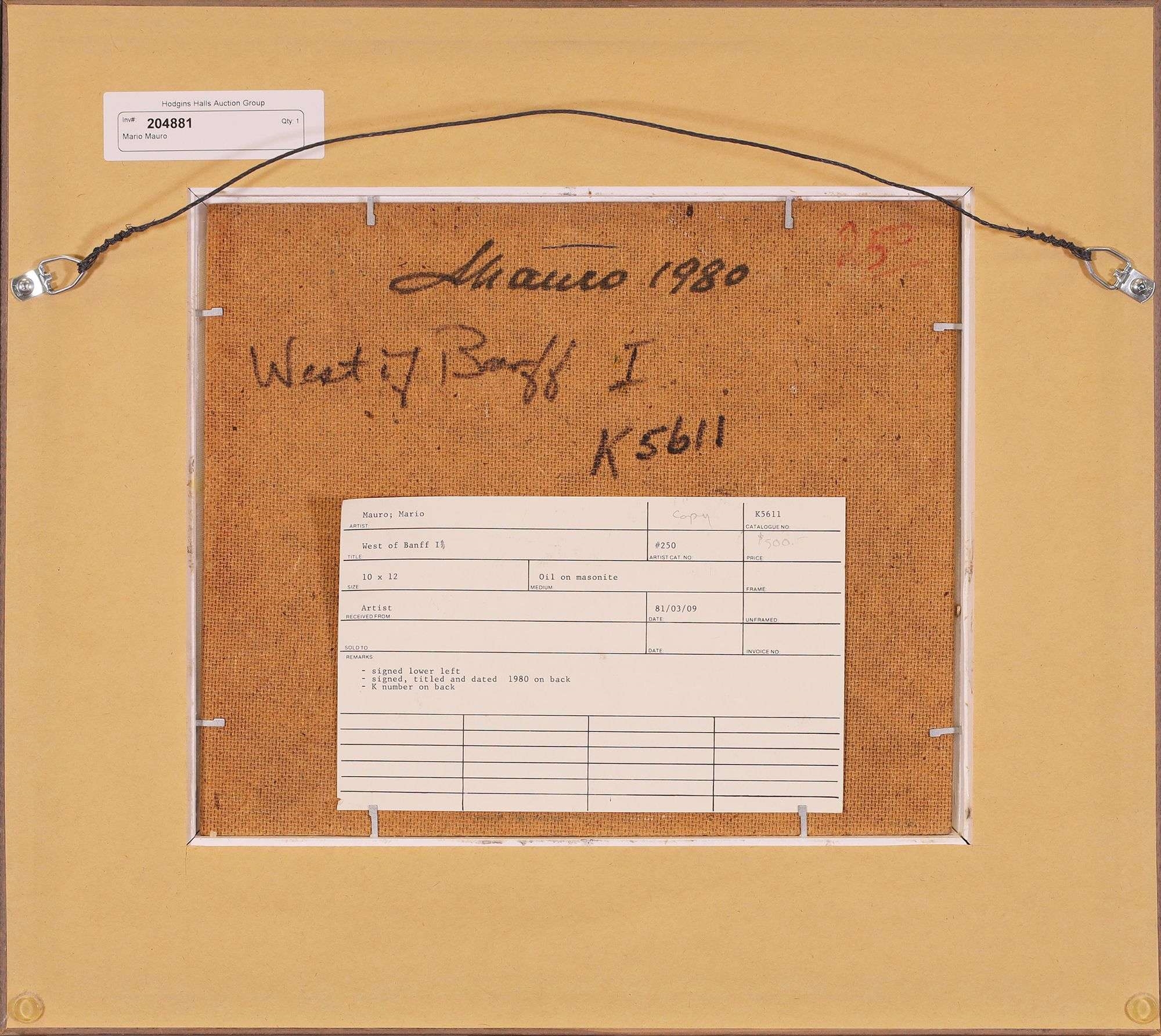 Mario Mauro | WEST OF BANFF I; 1980 (1980) | MutualArt