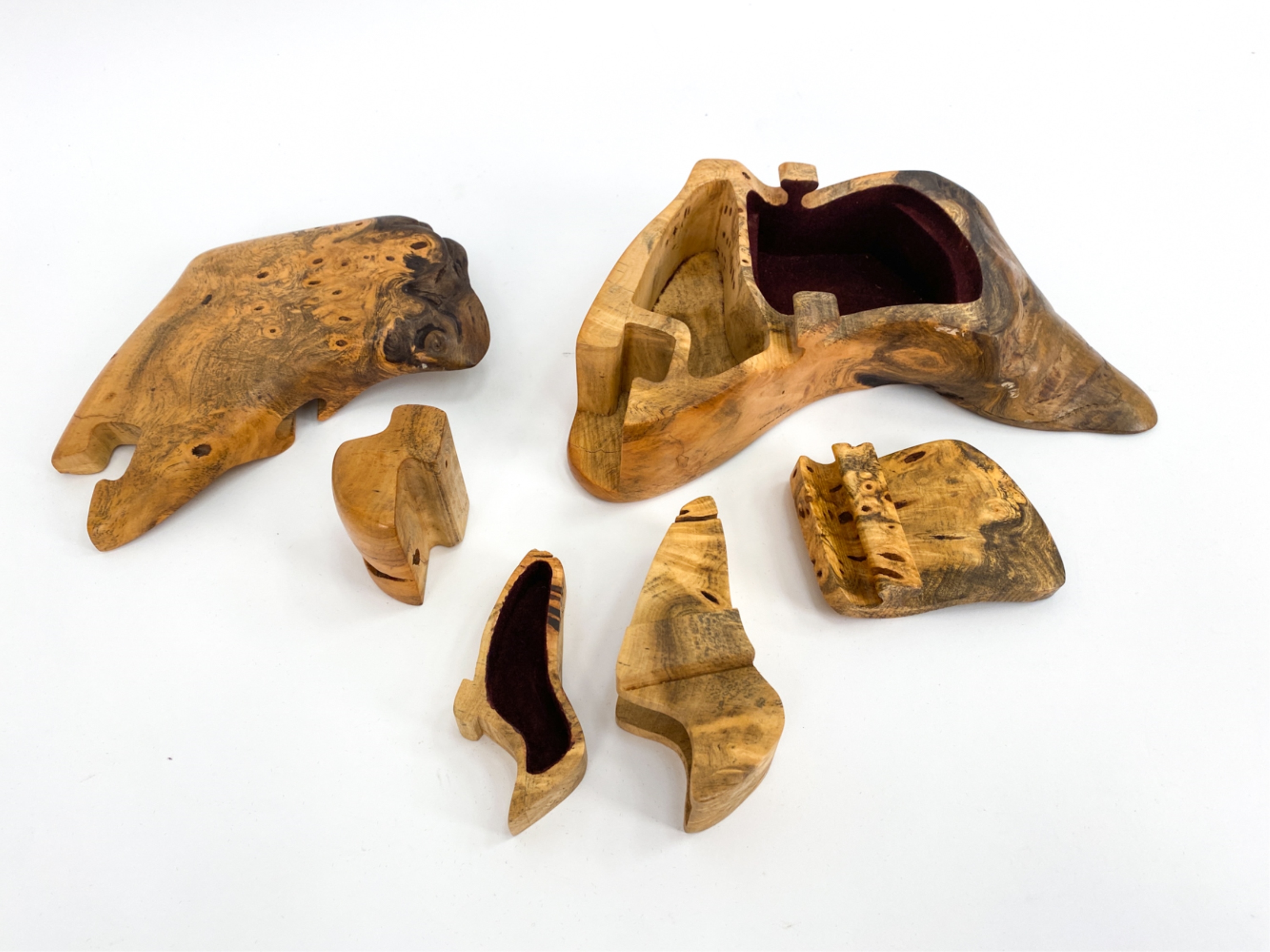 Richard Rothbard | VINTAGE RICHARD ROTHBARD BURL WOOD PUZZLE BOX ...