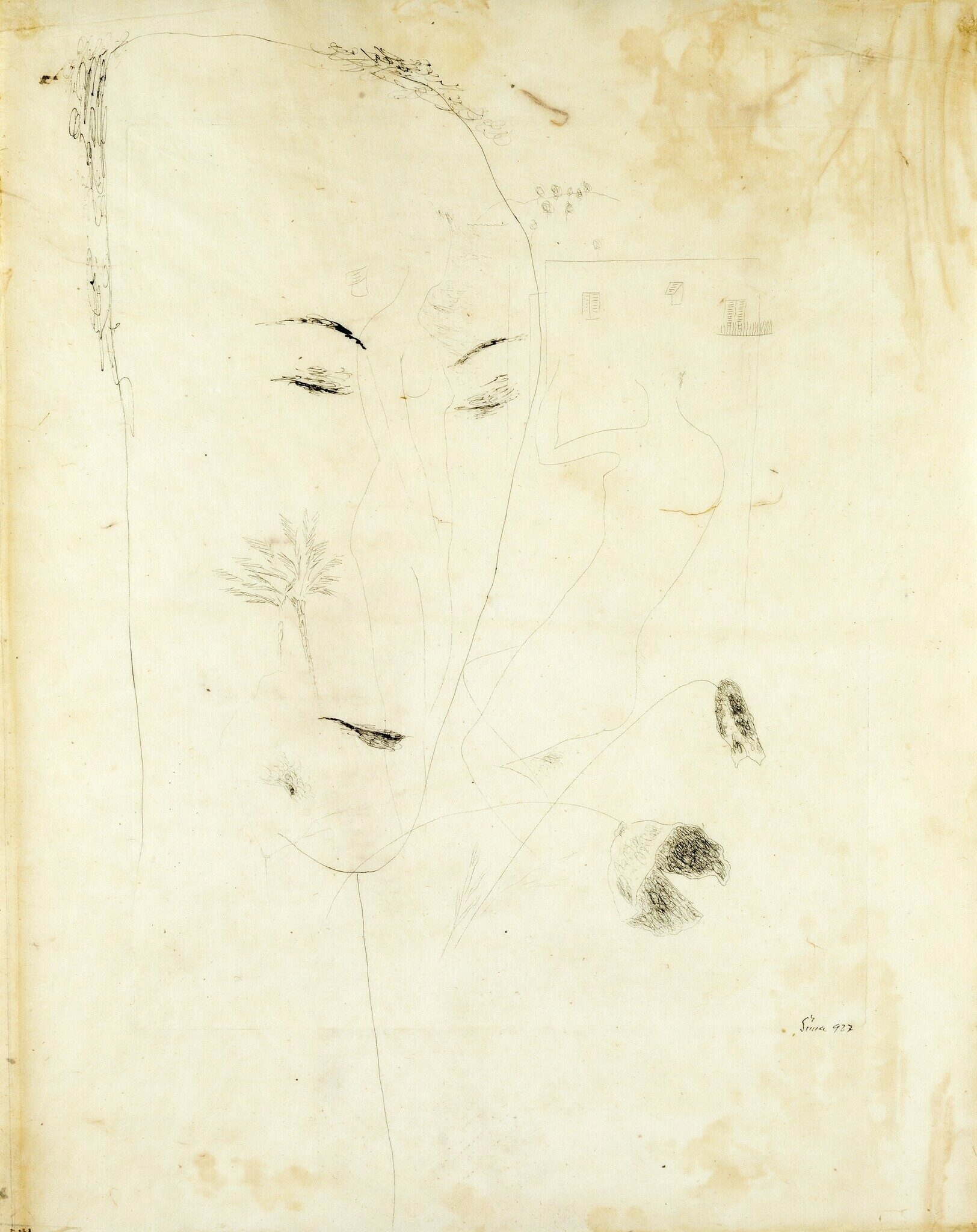 Josef Sima | Untitled (Man in the City (1927) | MutualArt