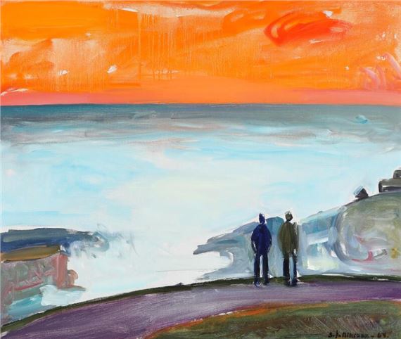 Sámal Elias Frederik Joensen-Mikines | Sunset over the sea | MutualArt