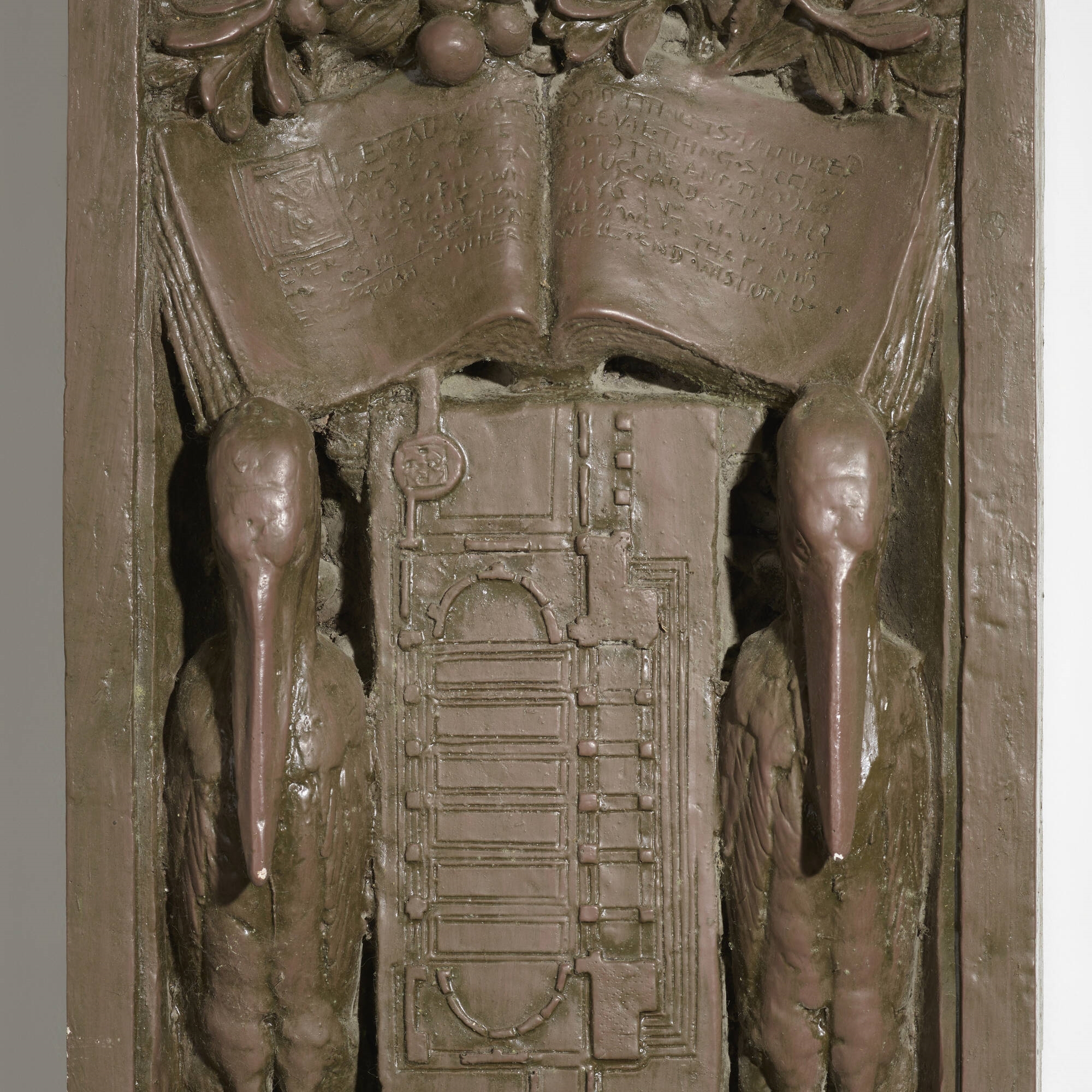 Frank Lloyd Wright | Tree of Life, Book and Storks decorative plaque ...