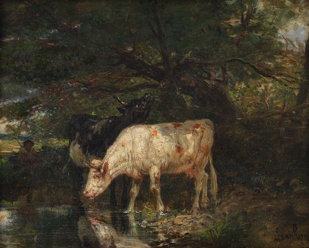 Louis Guy | Cows at the torrent | MutualArt