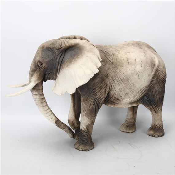 Nick Mackman | raku ceramic Elephant sculpture (2013) | MutualArt
