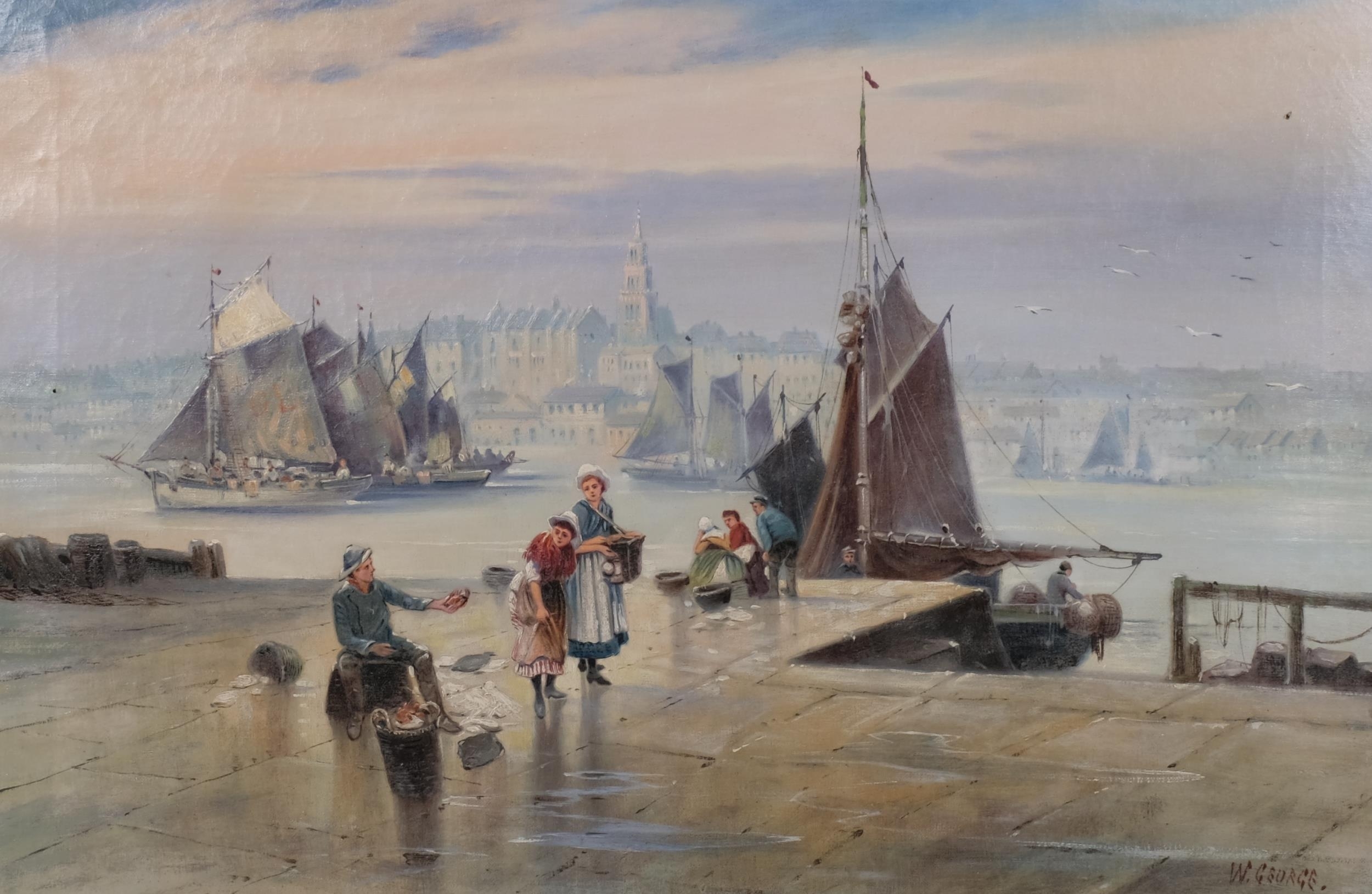 William George | harbour scene Whitby | MutualArt