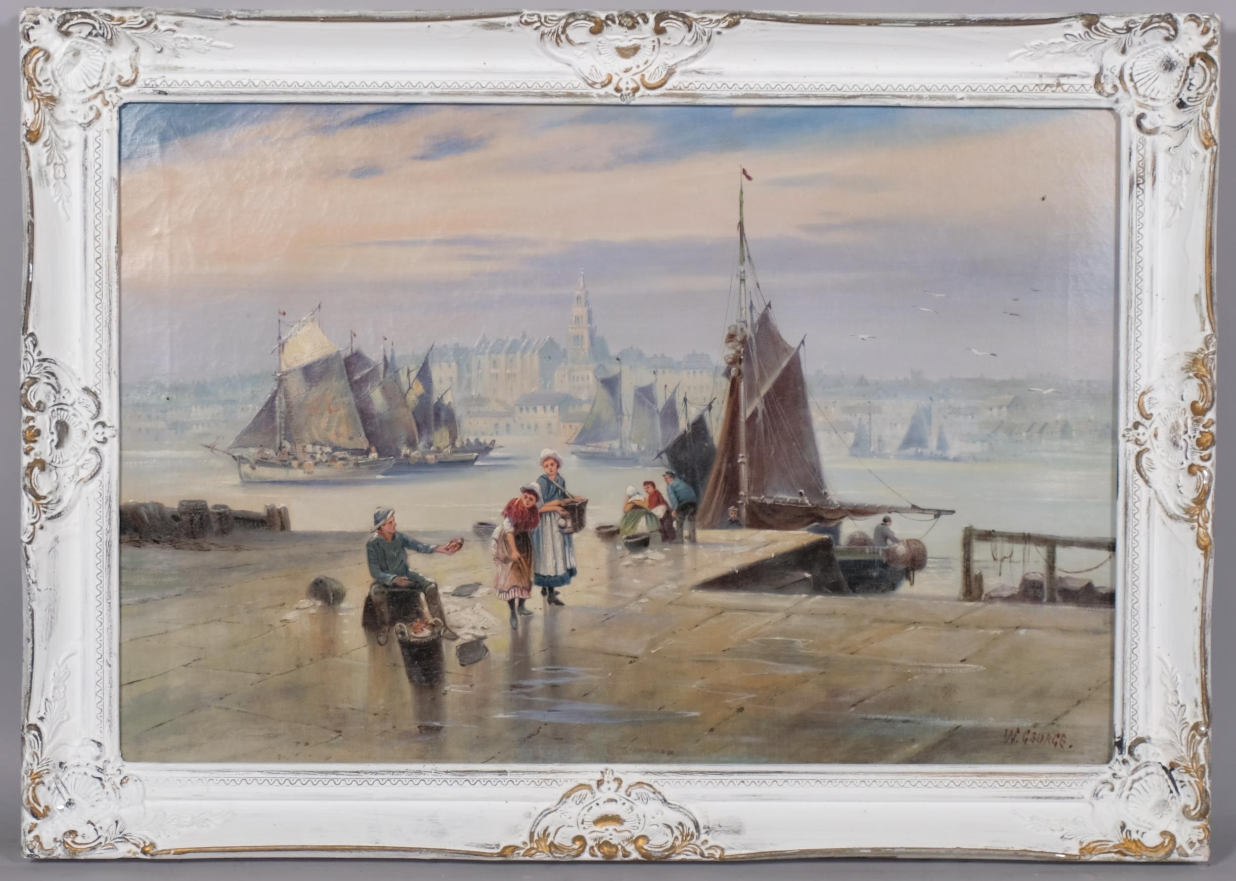 William George | harbour scene Whitby | MutualArt