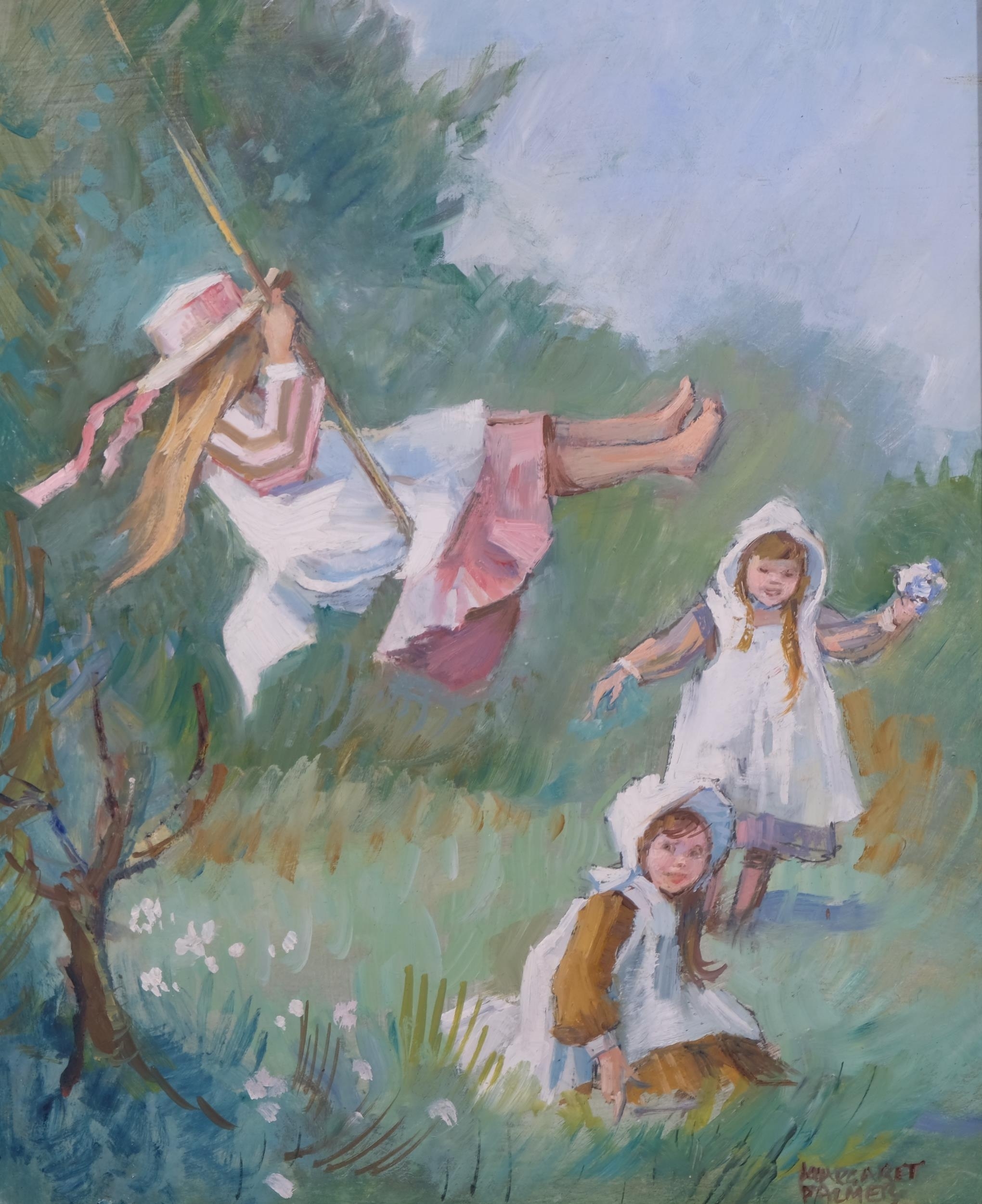 Margaret Palmer | children at the beach | MutualArt