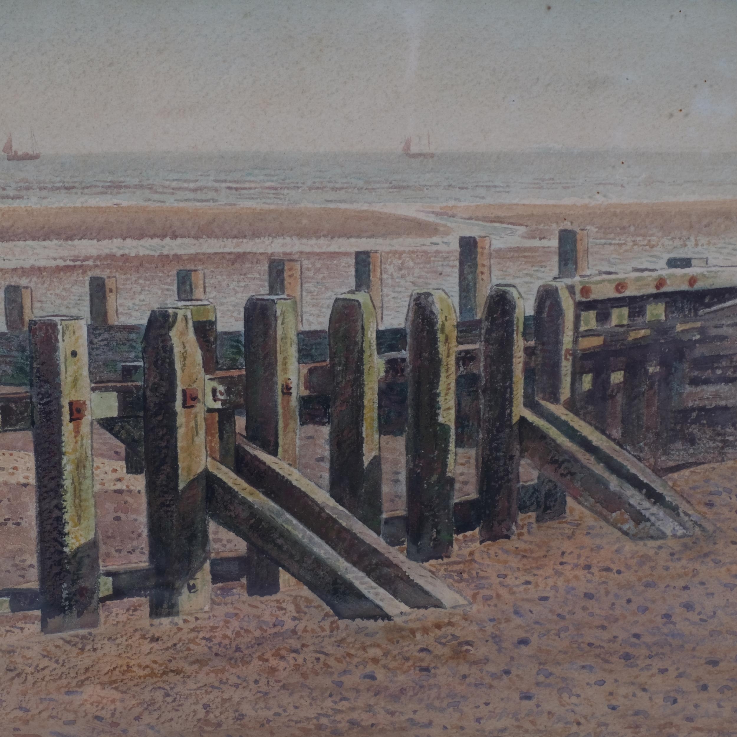 William Warden | Sussex beach scene | MutualArt