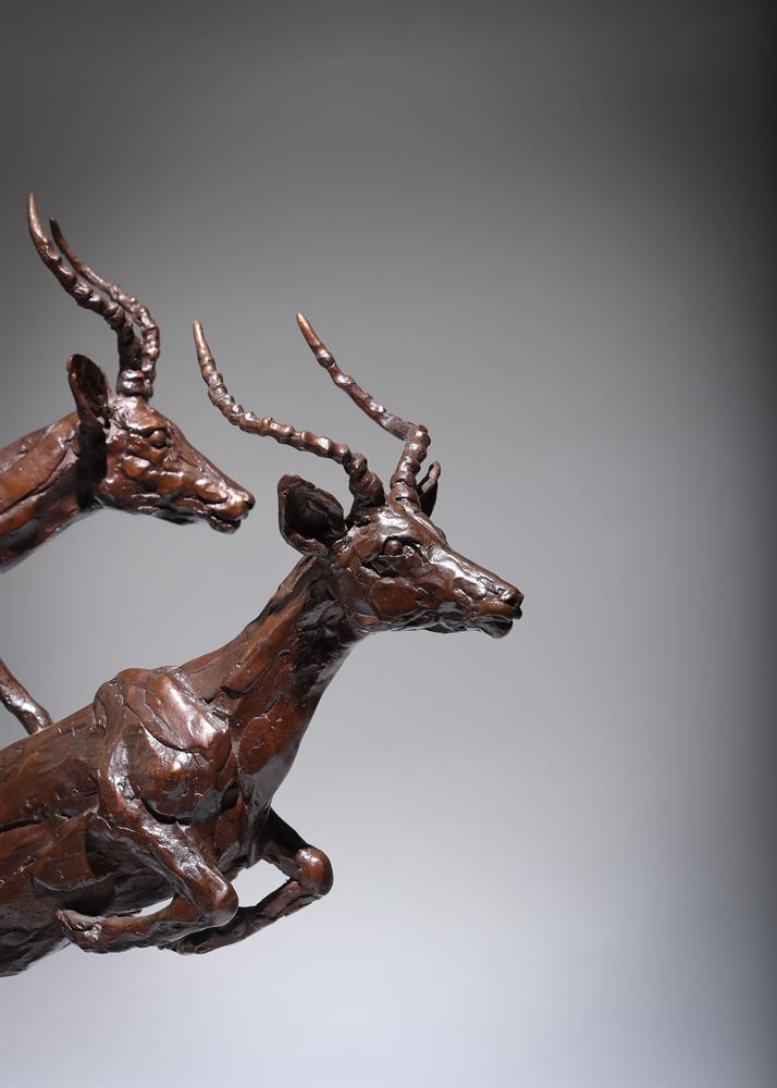 Mark Coreth | THREE LEAPING IMPALA | MutualArt