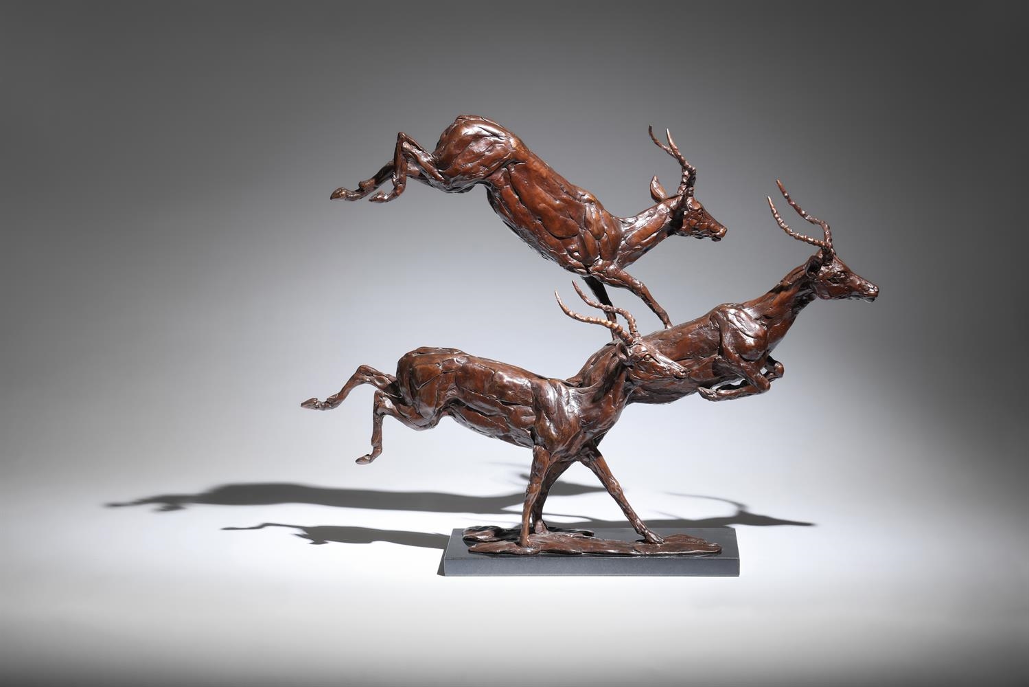 Mark Coreth | THREE LEAPING IMPALA | MutualArt