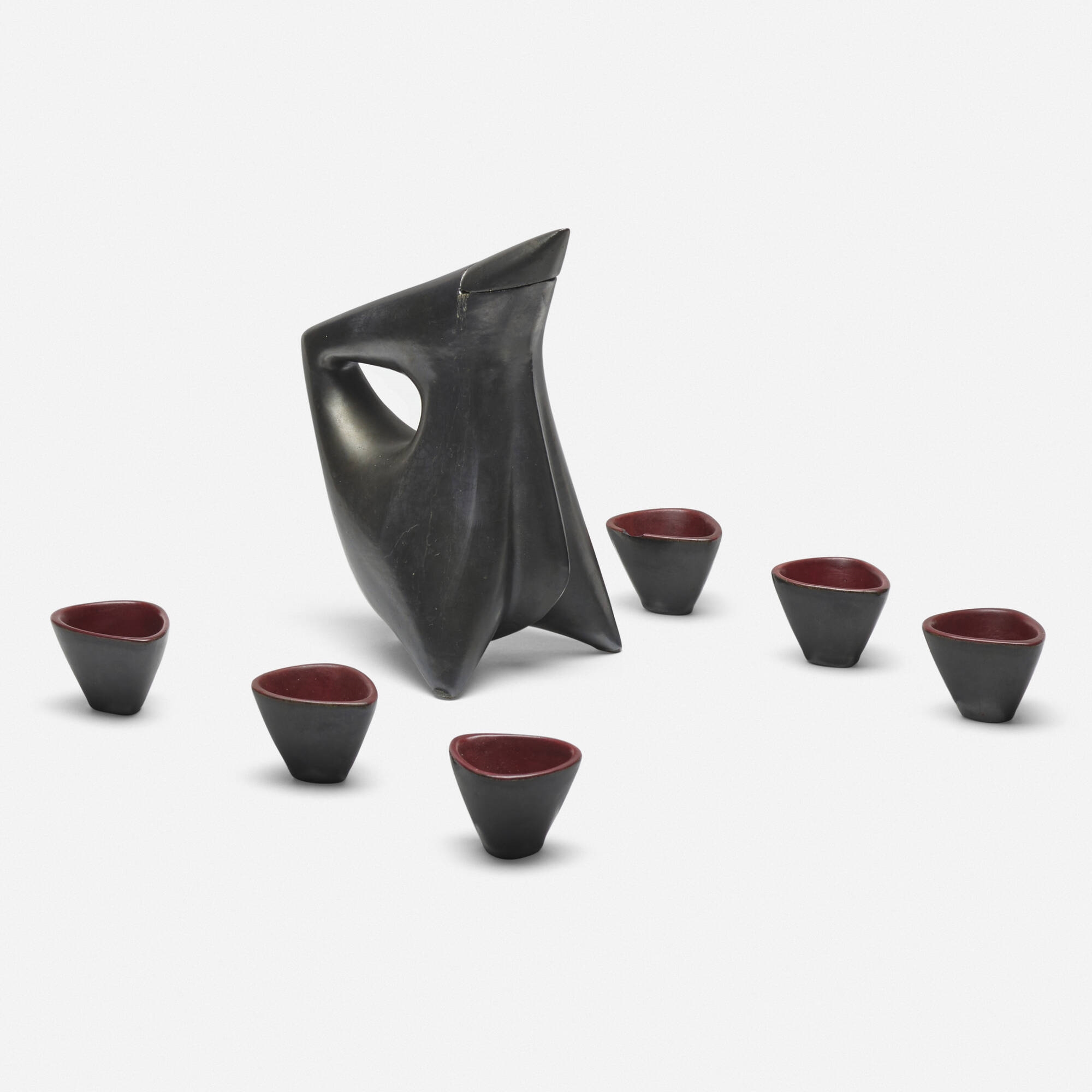 André Aleth Masson | Cocotte pitcher and cups, set of seven (1954 ...