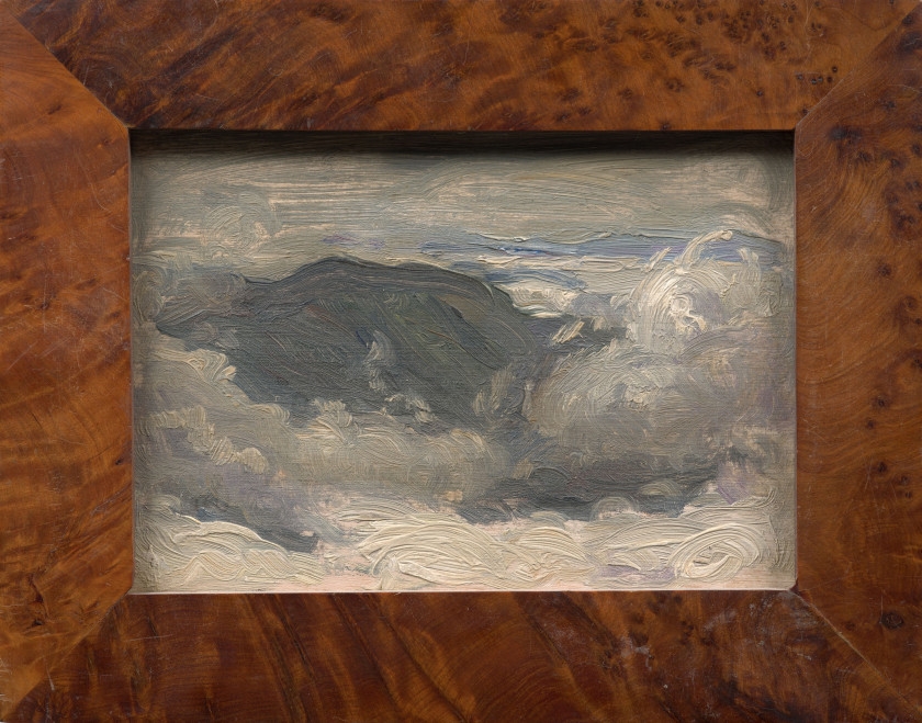Jules-Alexandre Grün | Montagne à travers les nuages (1868) | MutualArt