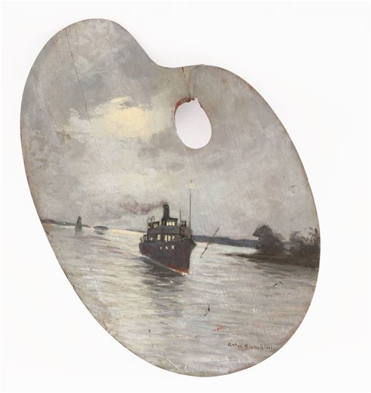 Arthur Bianchini | Skärgårdsbild med fartyg | MutualArt