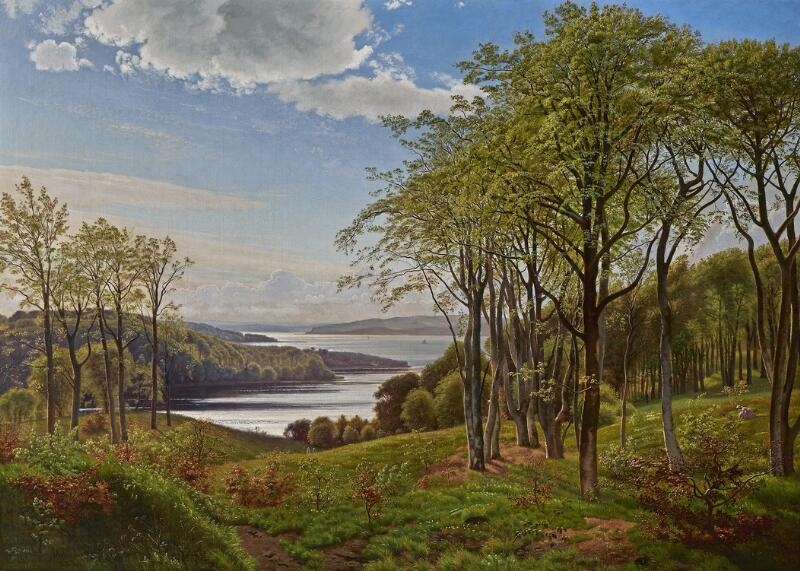 Vilhelm Kyhn | Landscape with a view from Rye Station (1878) | MutualArt