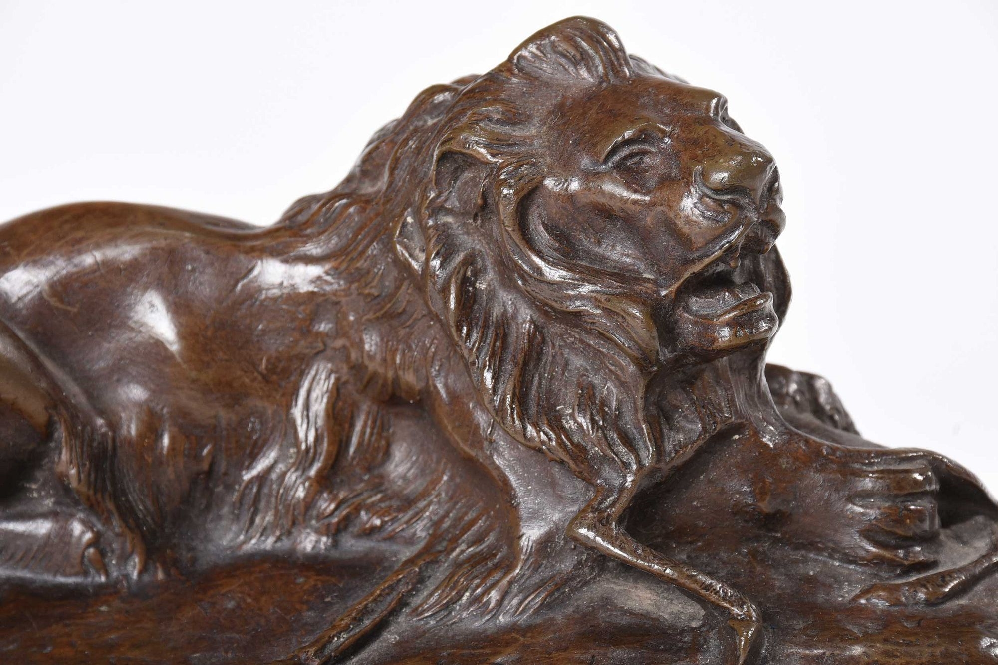 Antoine-Louis Barye | Lion Atop Dead Antelope | MutualArt