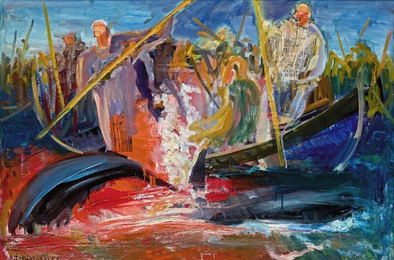 Sámal Elias Frederik Joensen-Mikines | Grindedrab (Whaling scene), The ...