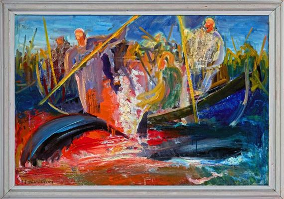 Sámal Elias Frederik Joensen-Mikines | Grindedrab (Whaling scene), The ...