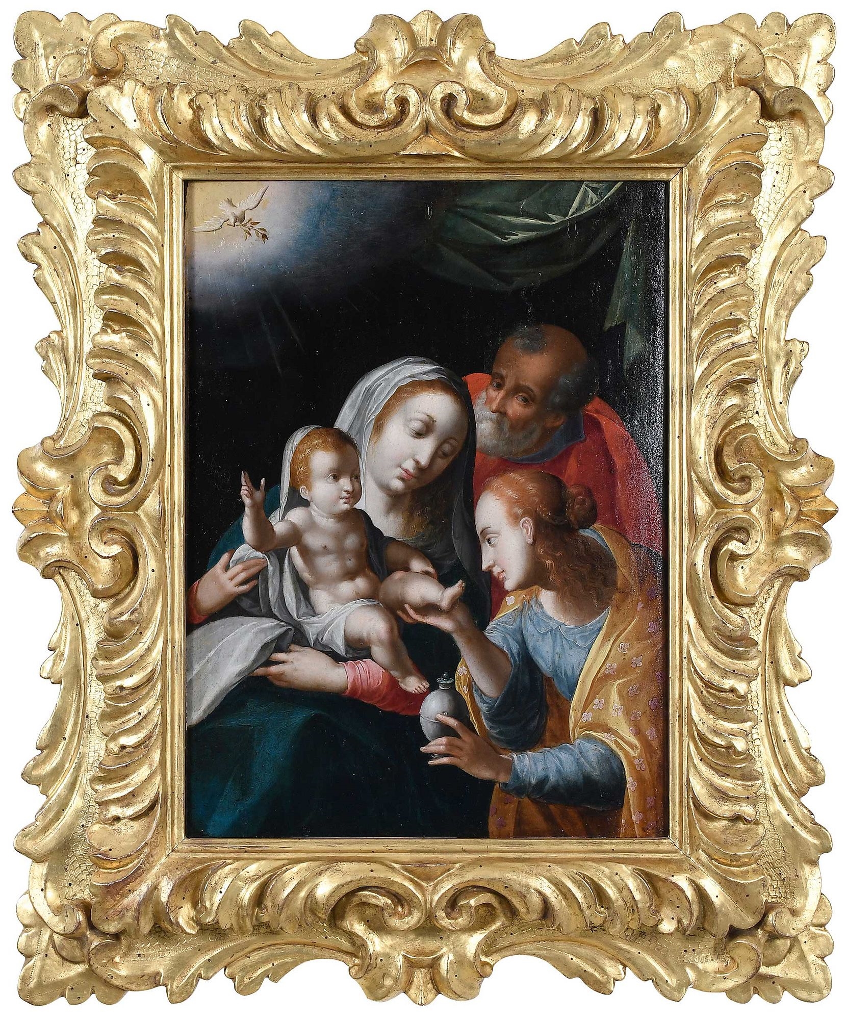 Flemish School, 16th Century | Holy family with Mary Magdalene and a ...