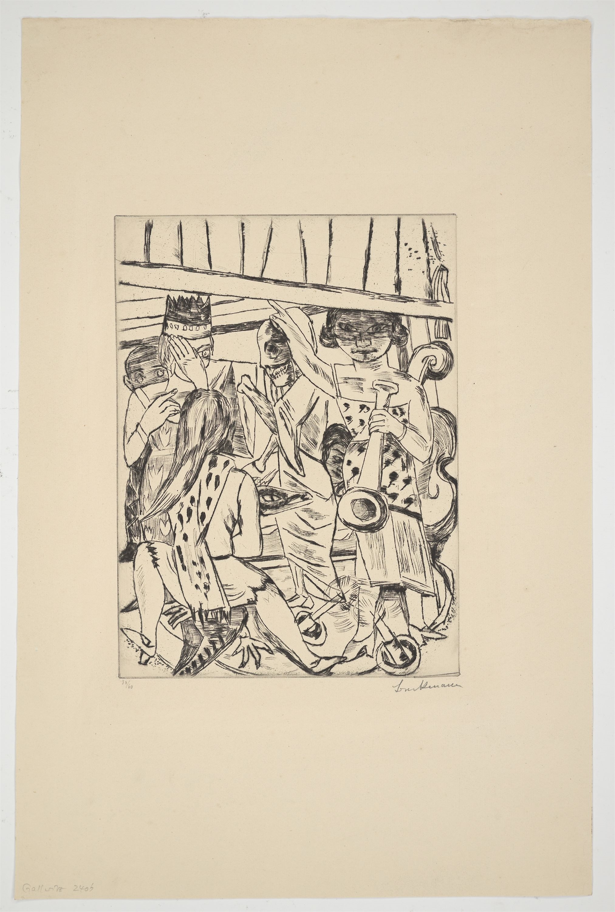 Max Beckmann | Der Vorhang hebt sich (1923) | MutualArt