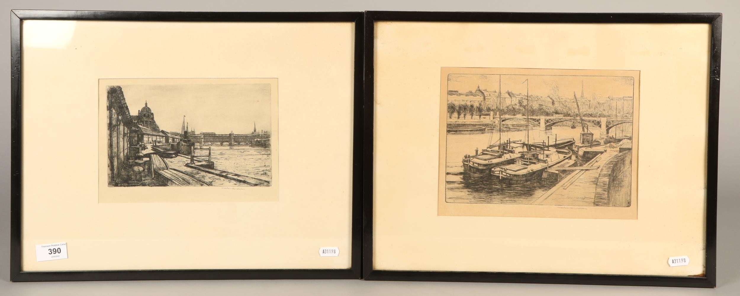 Mathew Henderson | two signed etchings | MutualArt