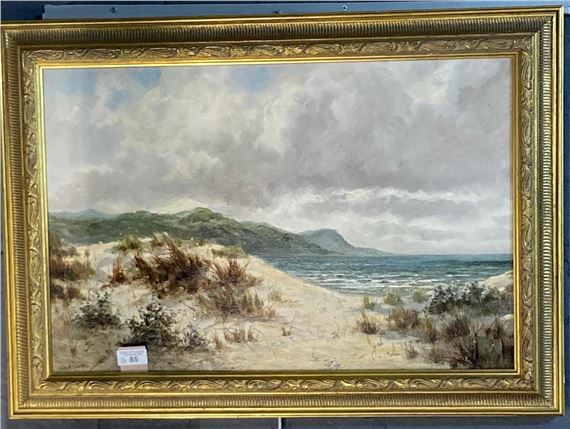 L. Richards | coastal study with sand dunes (20th Century) | MutualArt