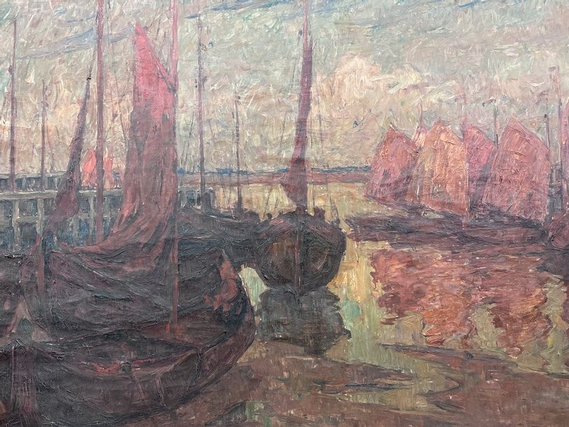 Alphonse van Beurden Jr. | Sailboats in the port of Antwerp | MutualArt