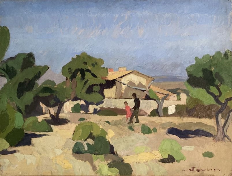 Georges Joubin | Father and daughter in Provence | MutualArt