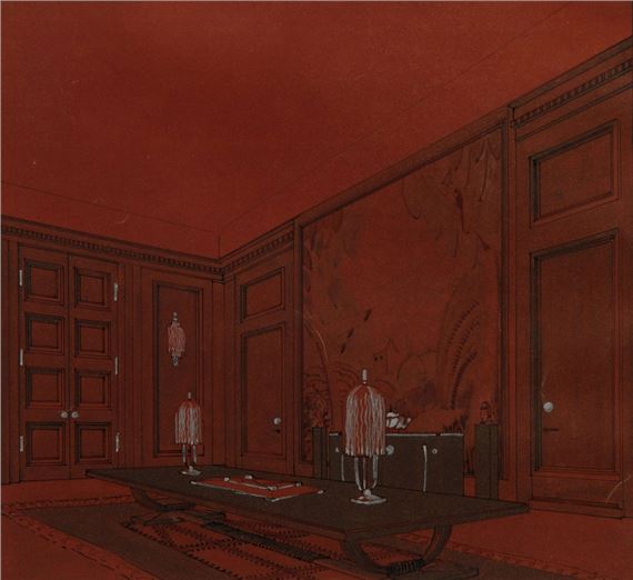 Émile-Jacques Ruhlmann | Projet d’étude pour une bibliothèque | MutualArt