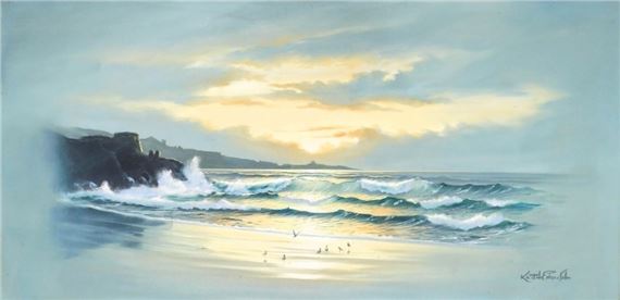 Keith English | Keith English. Beech scene with seagulls | MutualArt