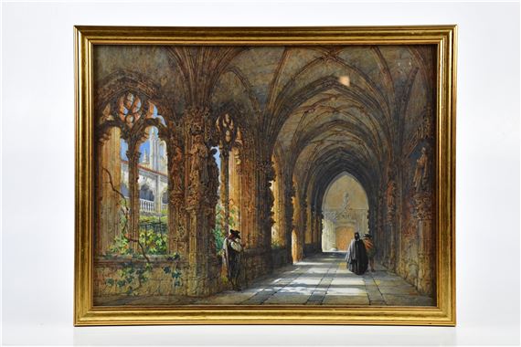 Samuel Read | figures in interior cathedral (1864) | MutualArt