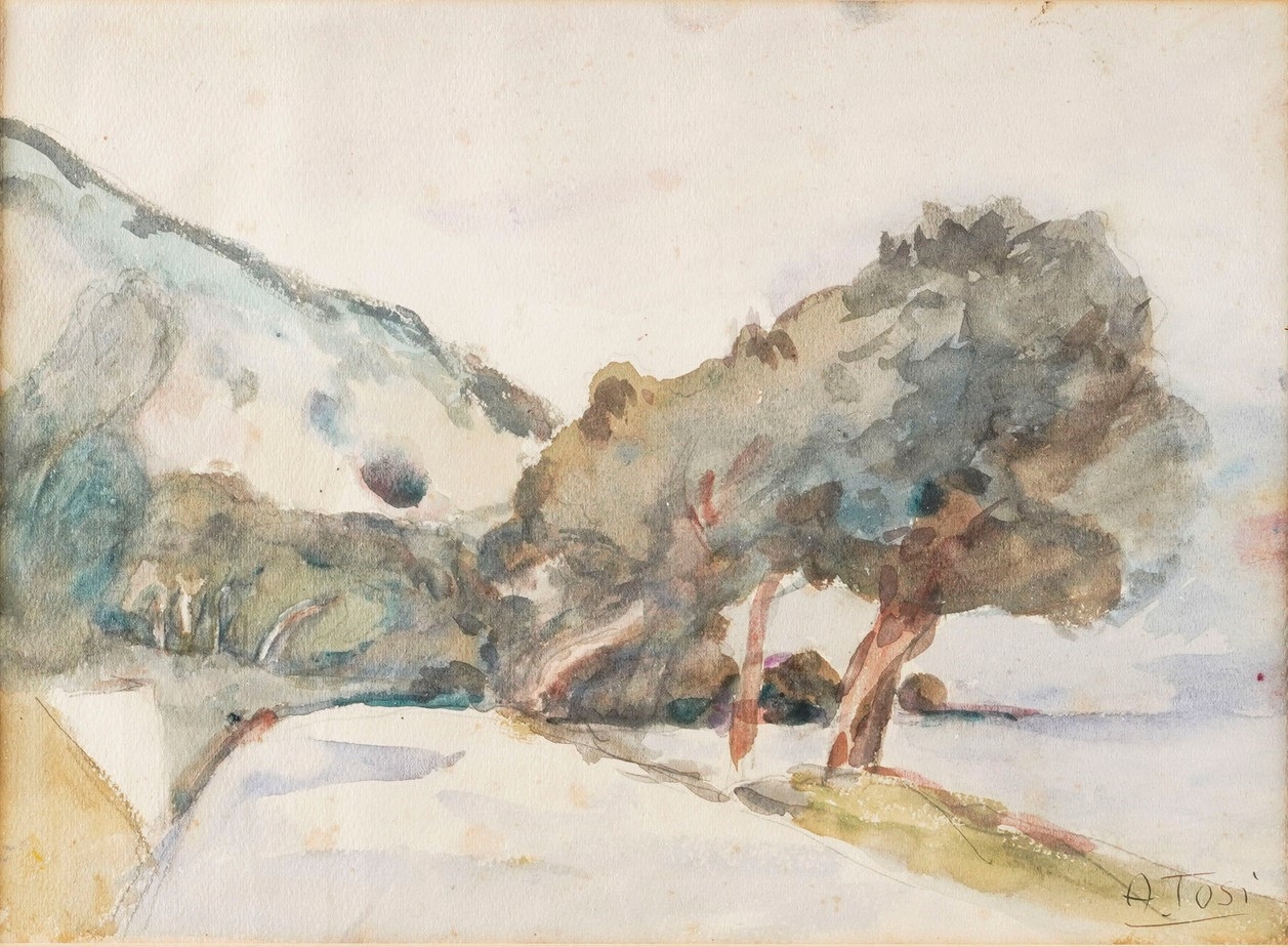 Arturo Tosi | Paesaggio con strada | MutualArt