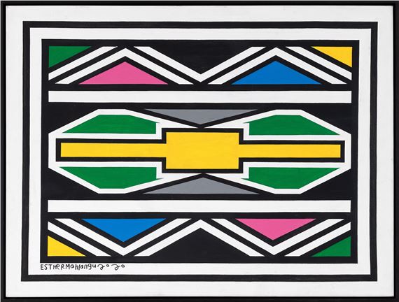 Esther Mahlangu | Ndebele pattern (2020) | MutualArt