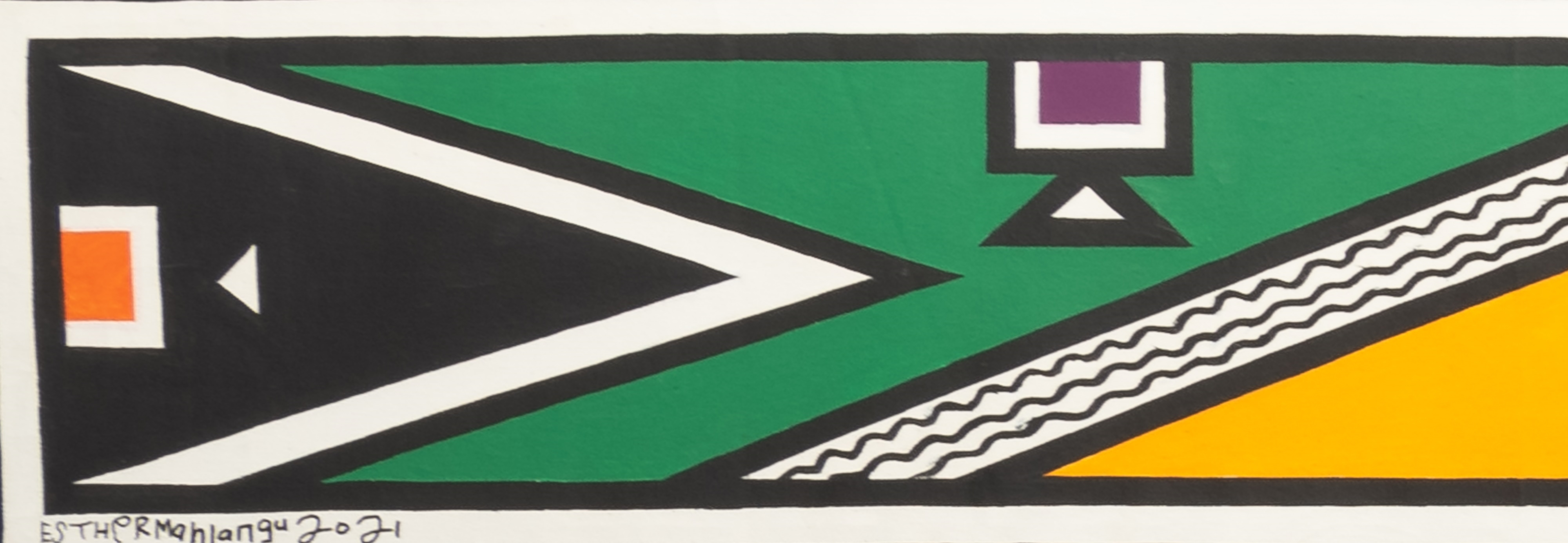 Esther Mahlangu | Inyoka (2021) | MutualArt